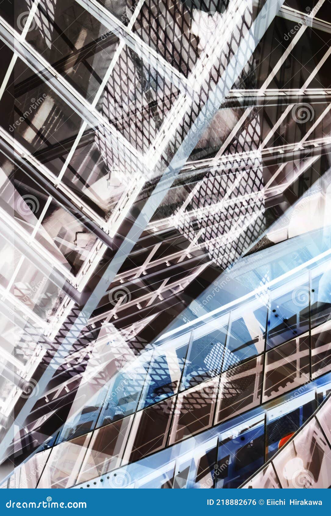 Blade Runner Image, a Complex Beam of Multiple Futuristic Vertical and ...