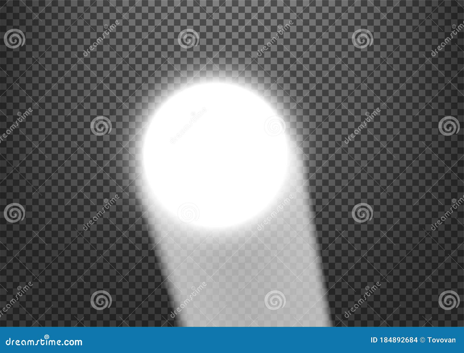 Beam of Projector Illustration on Transparent Stock Vector ...