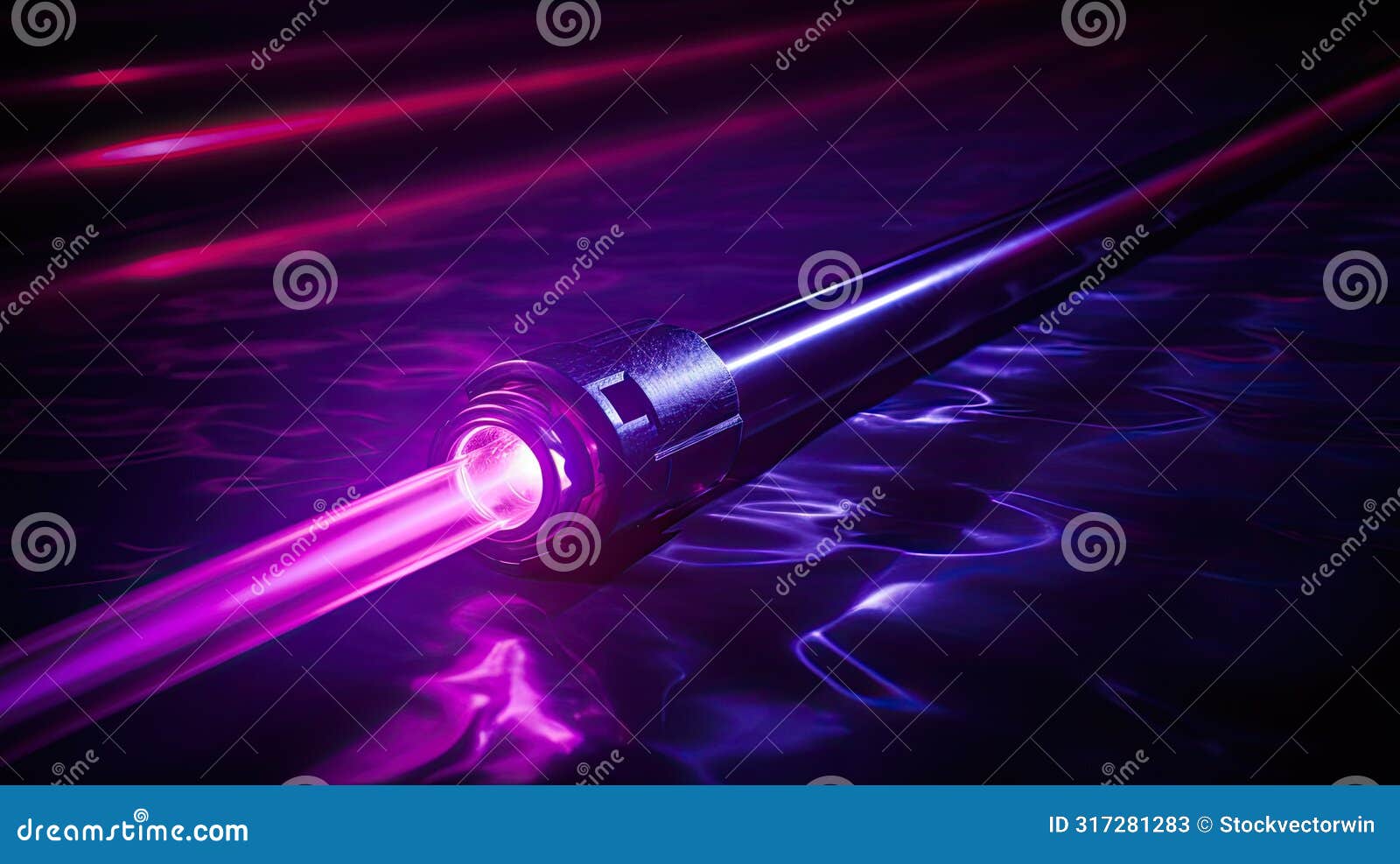 Beam purple laser stock illustration. Illustration of science - 317281283