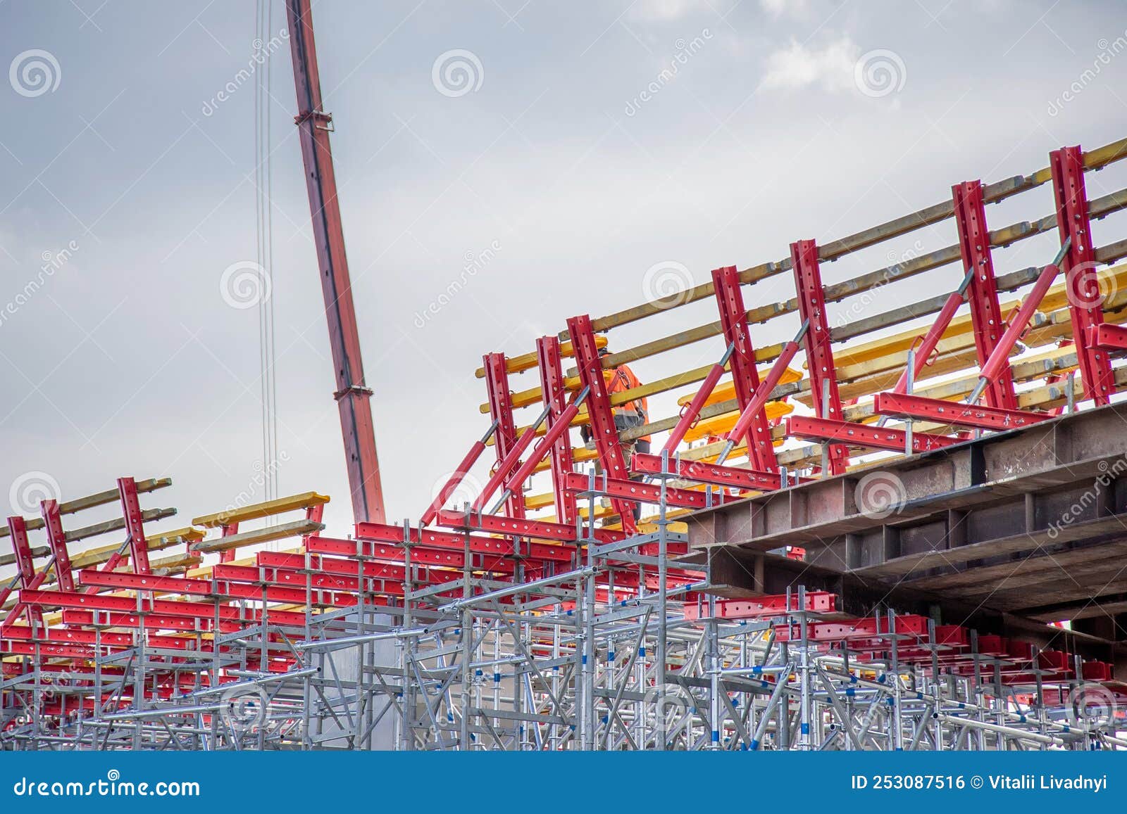 Beam-transom System in the Construction Stock Photo - Image of concrete ...