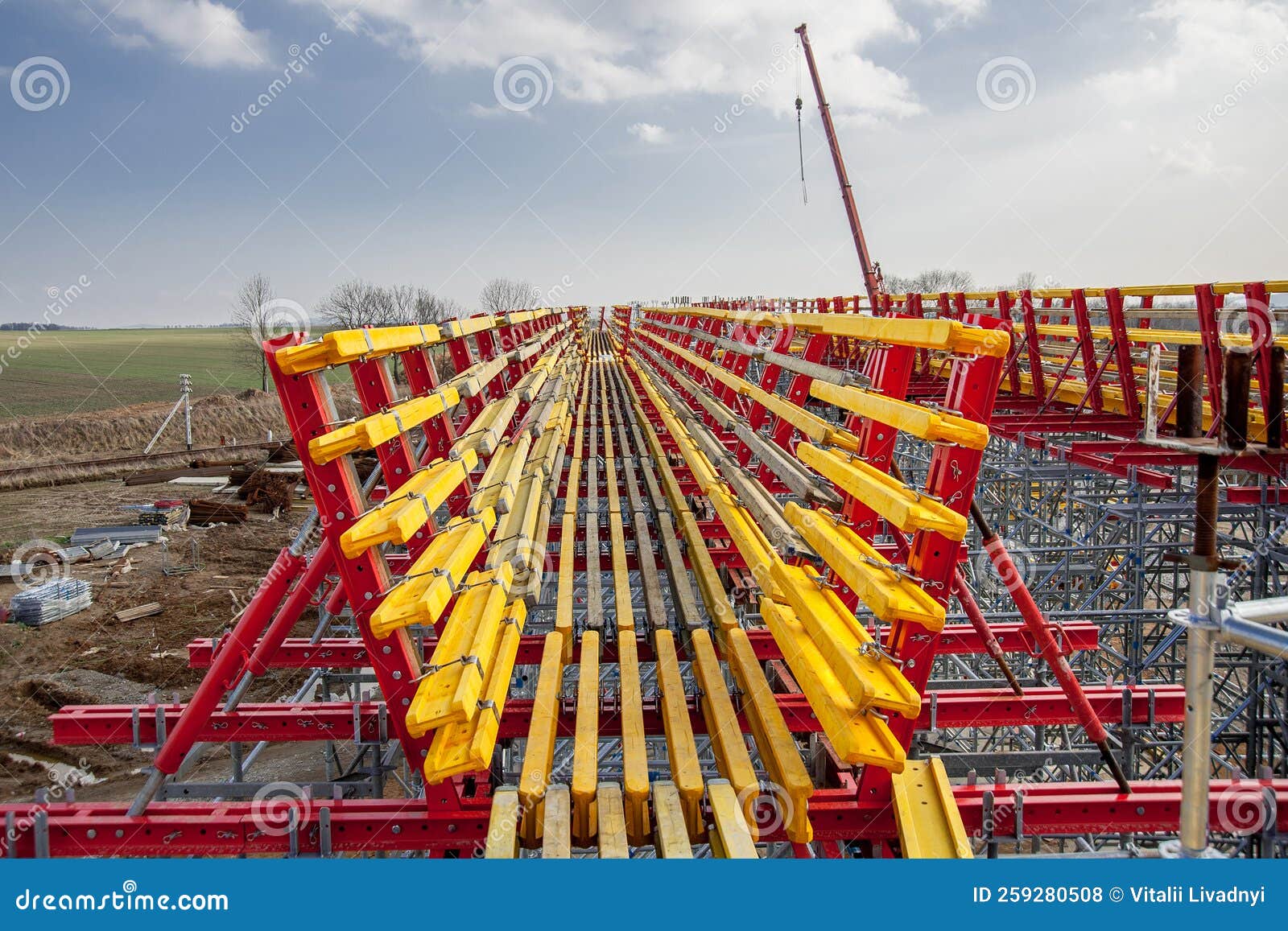 Beam Transom System and Scaffolding Stock Photo - Image of connector ...