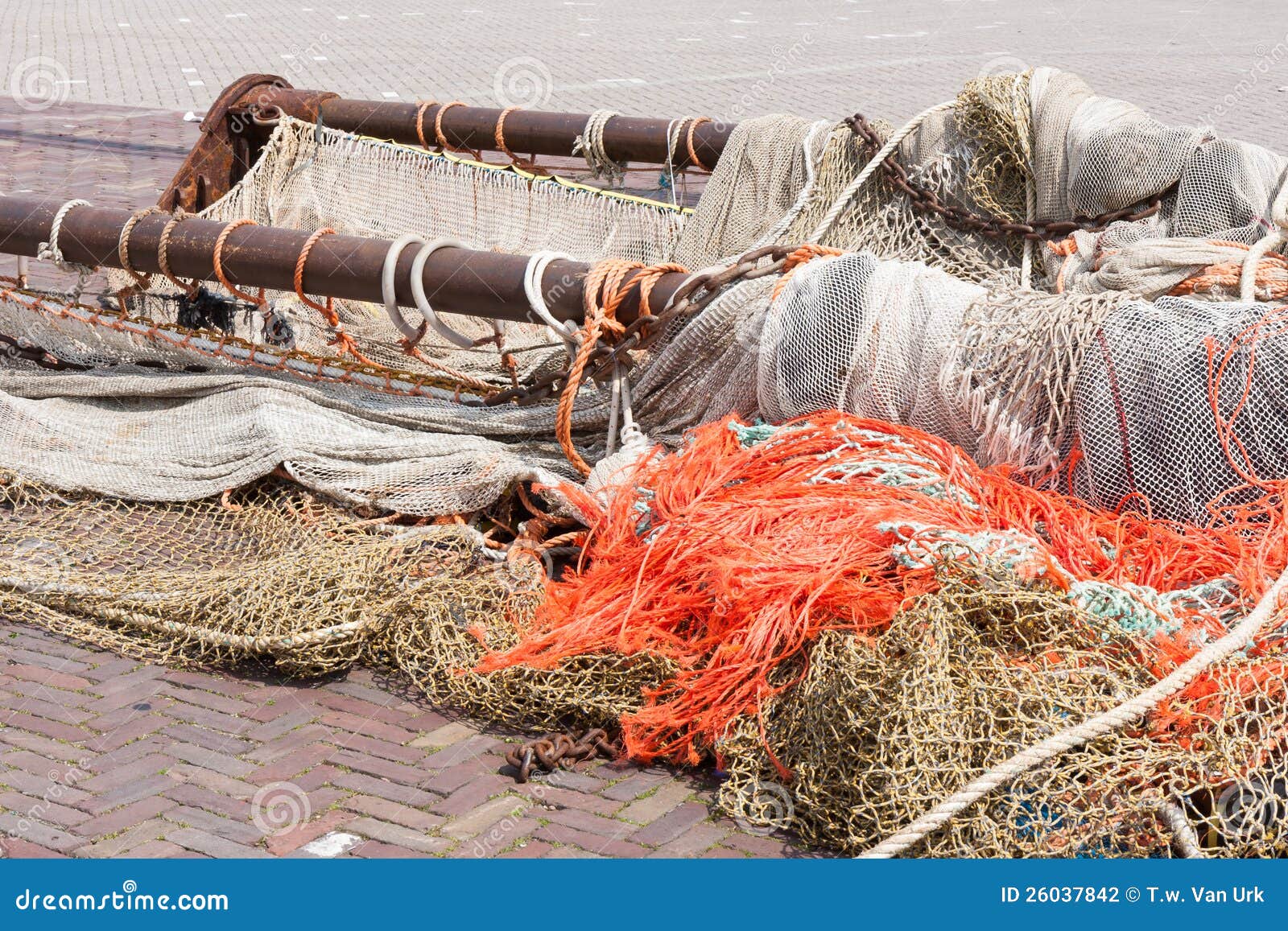 Beam trawl and nets stock photo. Image of blue, netherlands - 26037842
