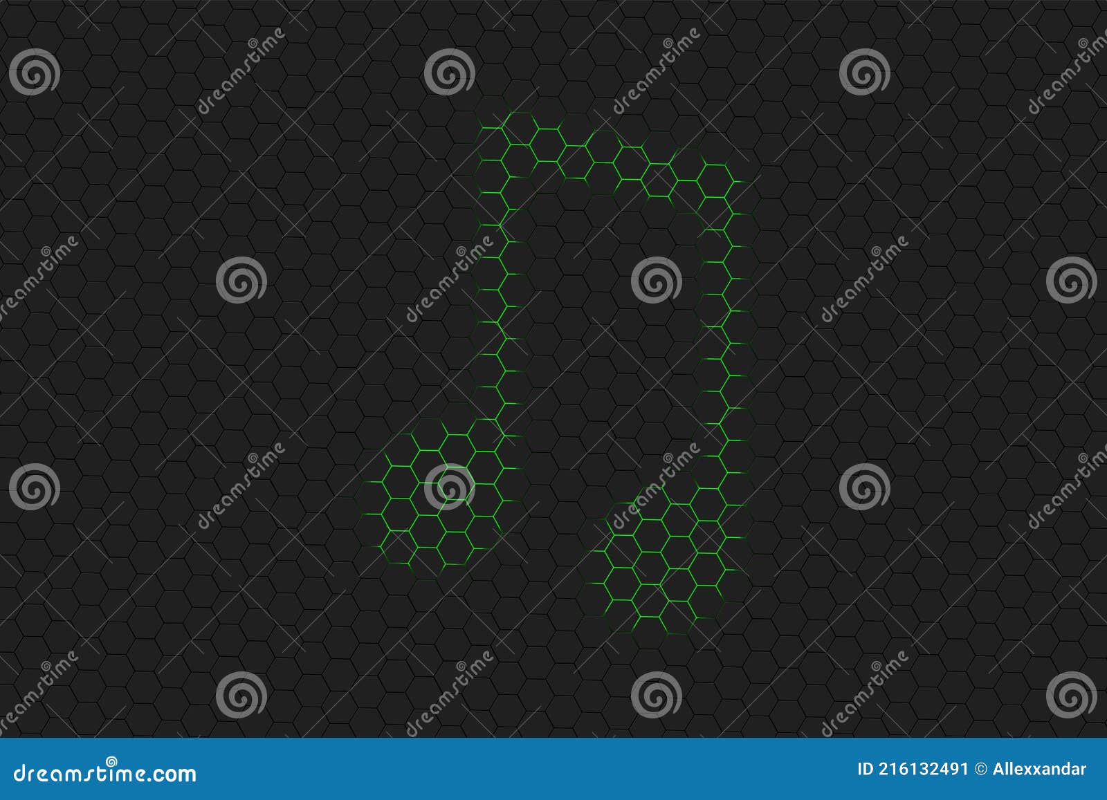 Beamed Eight Music Note Symbol Red Blue. Abstract Night Sky Background ...