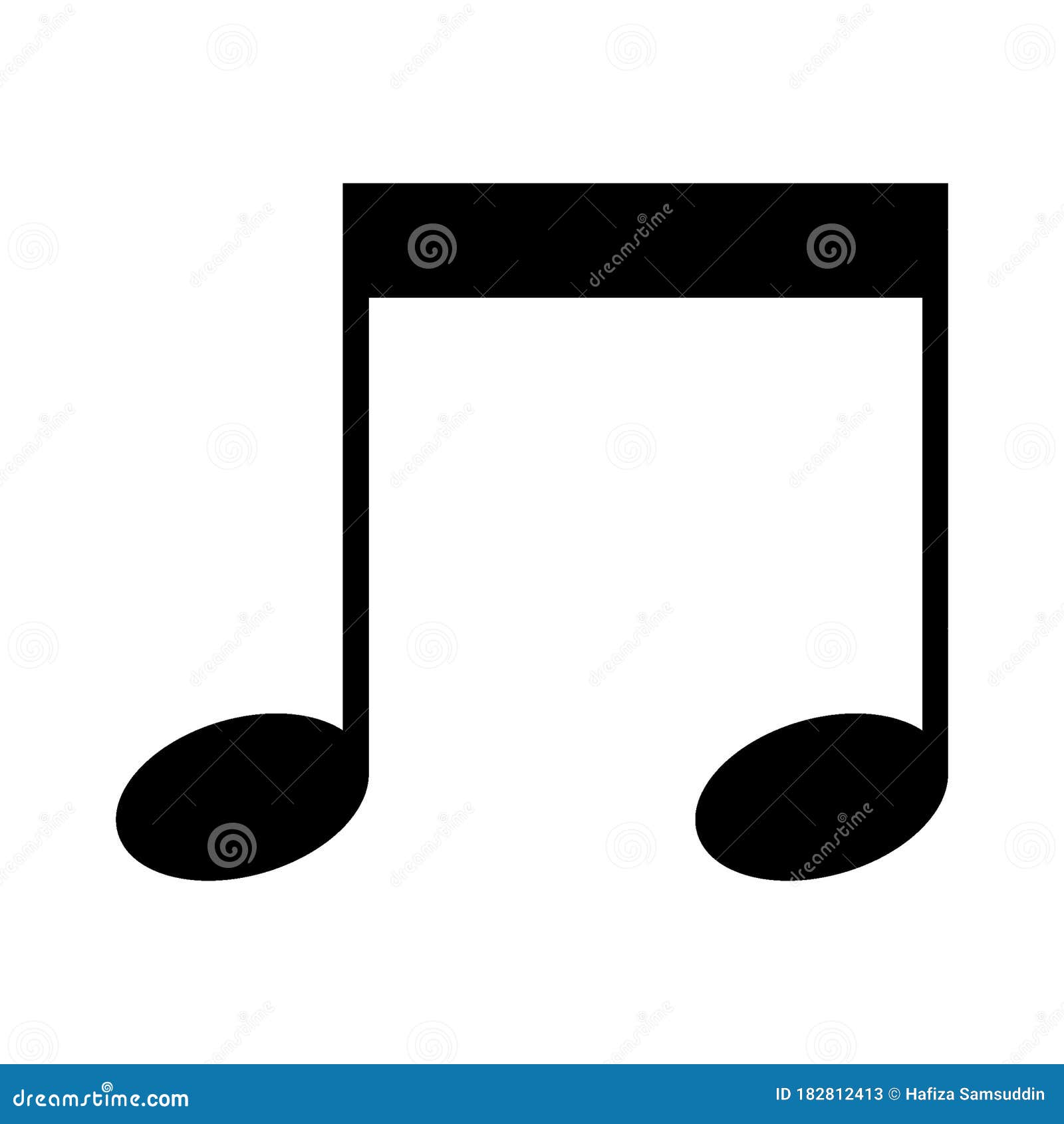 Beamed note stock vector. Illustration of concept, vector - 182812413