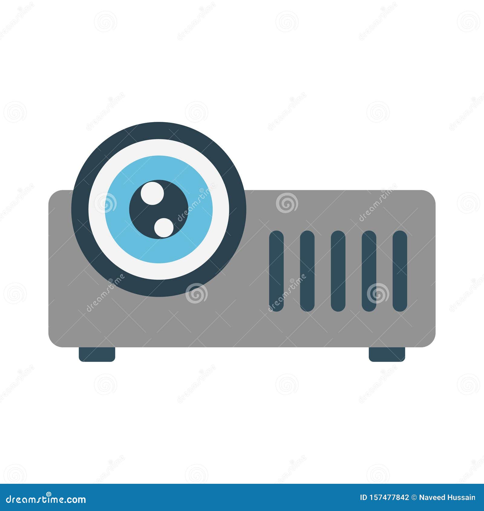 Beamer flat vector icon stock vector. Illustration of flat - 157477842