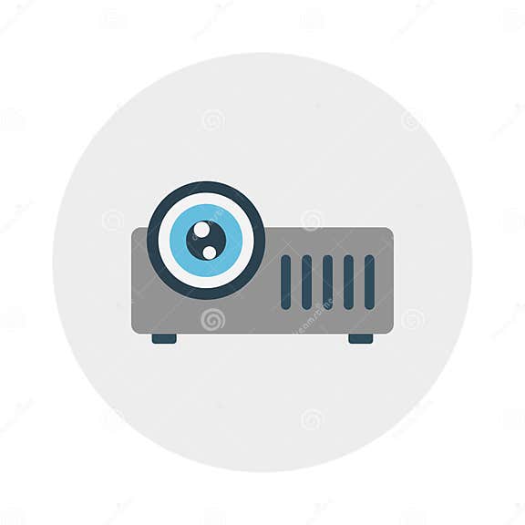 Beamer flat vector icon stock illustration. Illustration of pack ...