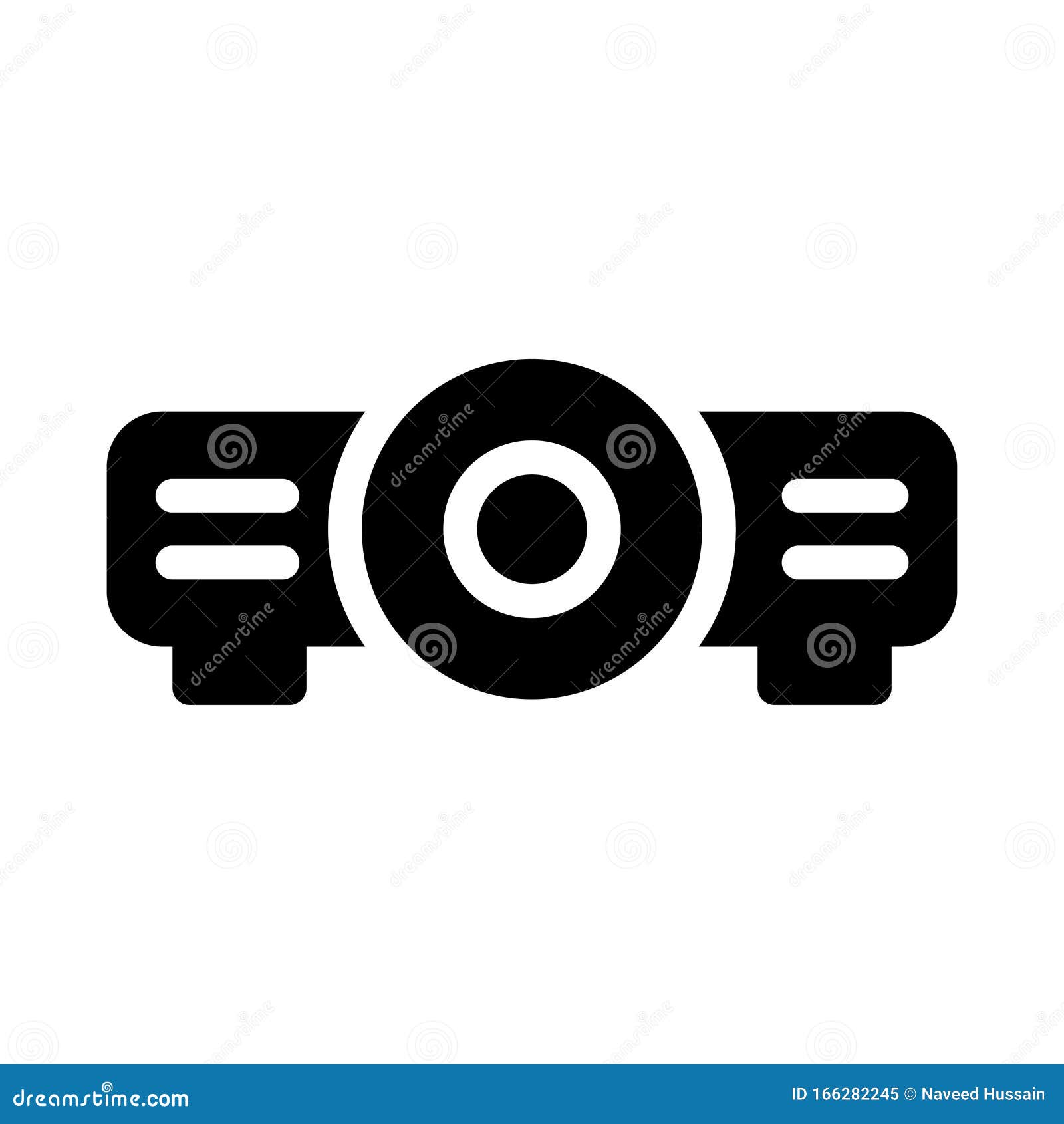Beamer Vector Glyph Flat Icon Stock Illustration - Illustration of ...