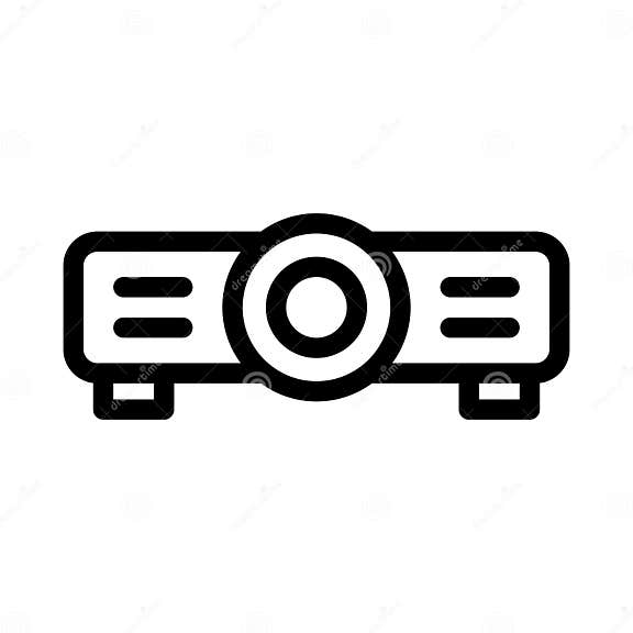 Beamer Vector Thin Line Icon Stock Vector - Illustration of design ...