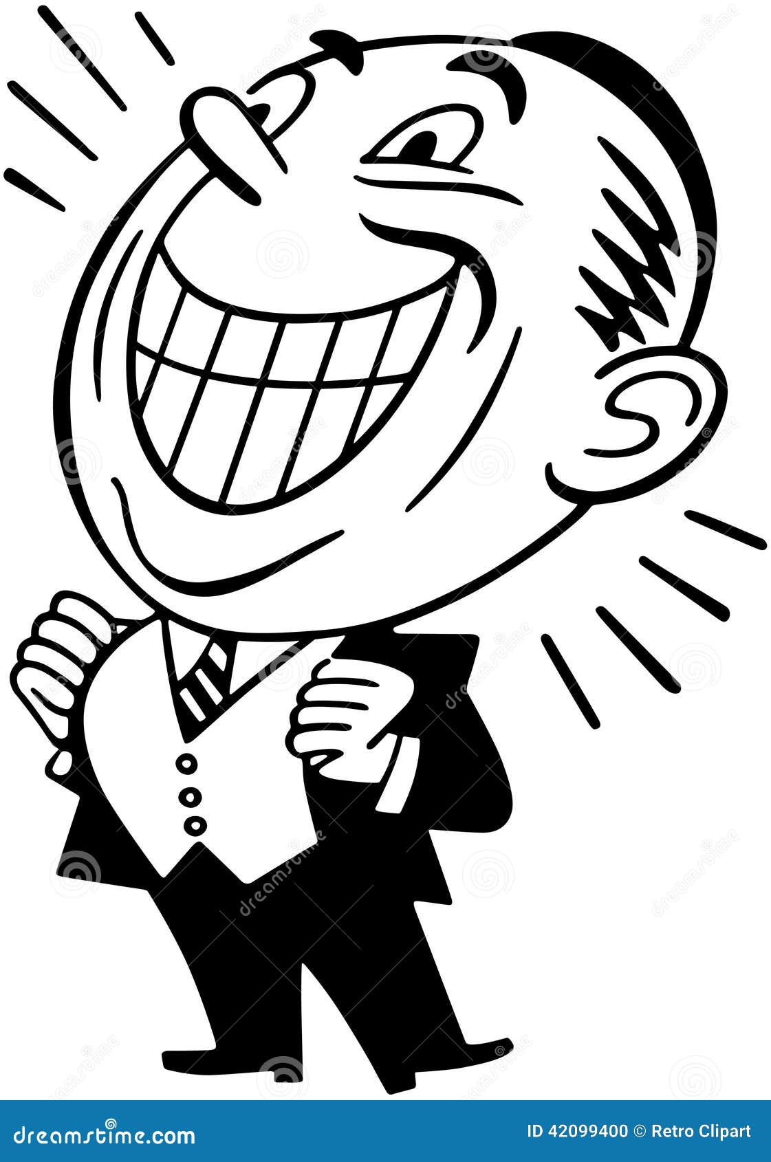 Beaming Man stock vector. Illustration of offices, business - 42099400