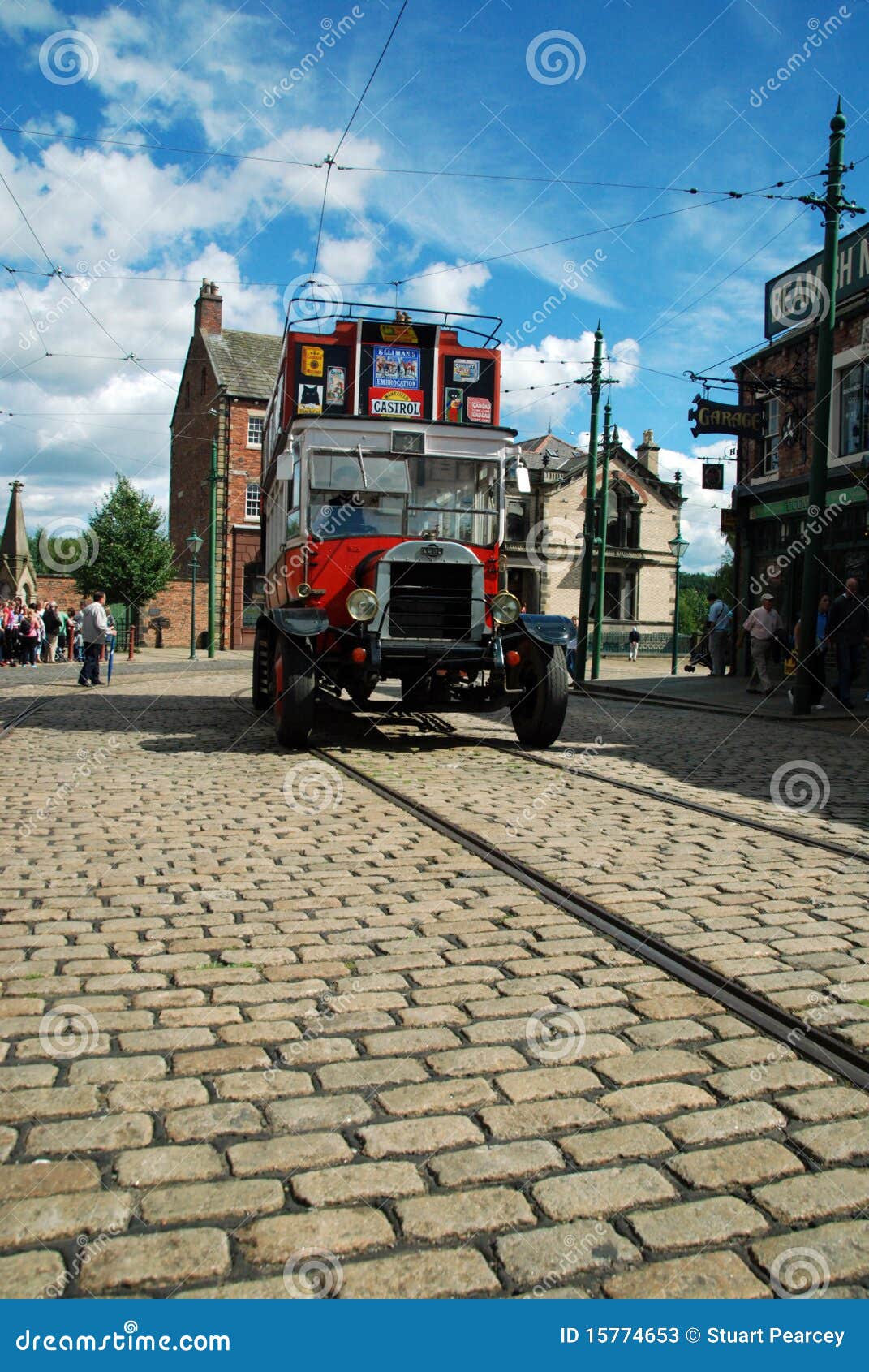 Beamish bus editorial stock photo. Image of cobbled, street - 15774653