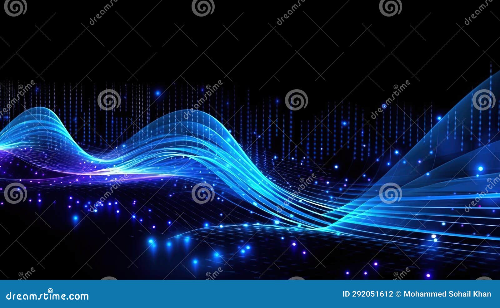 Beams of Blue Light Abstract Analytics Chart Pattern Trending Upwards ...