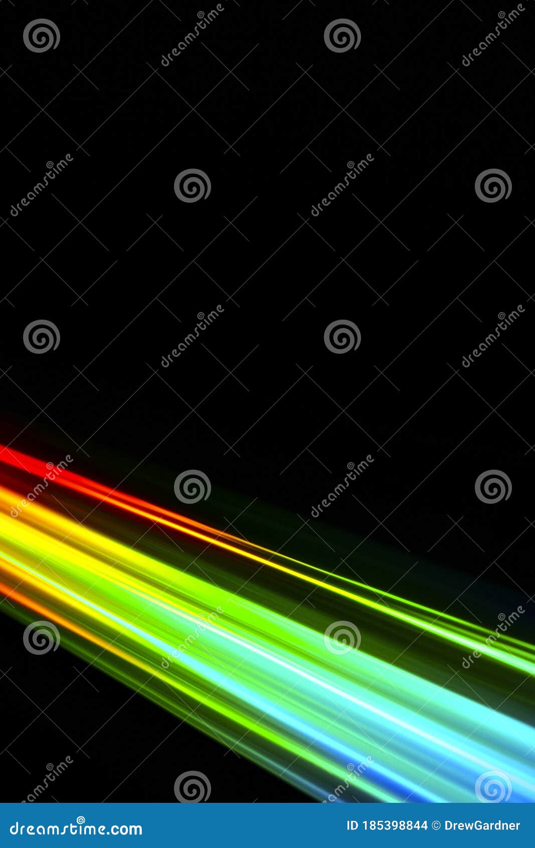Beams of Light Refracting and Creating a Rainbow Spectrum Stock Photo ...