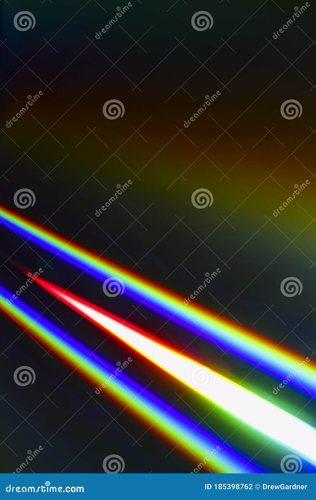 Beams of Light Refracting and Creating a Rainbow Spectrum Stock Photo ...