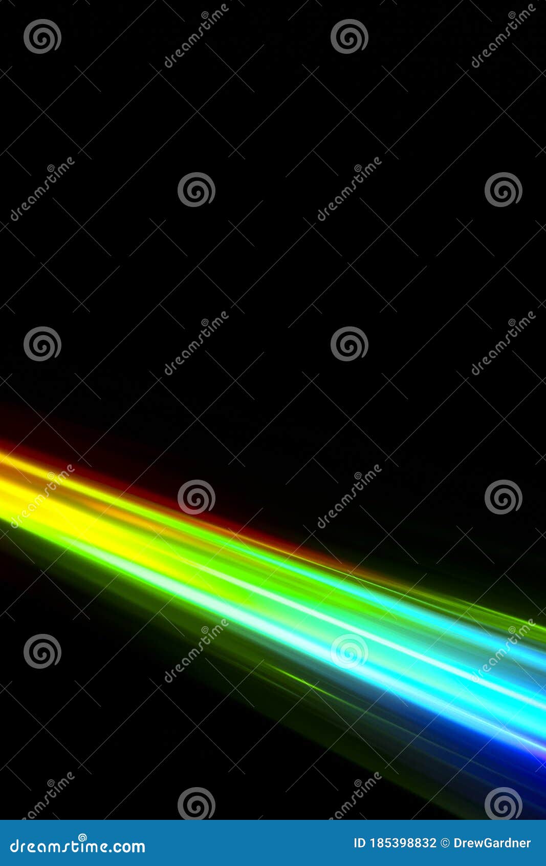 Beams of Light Refracting and Creating a Rainbow Spectrum Stock Photo ...