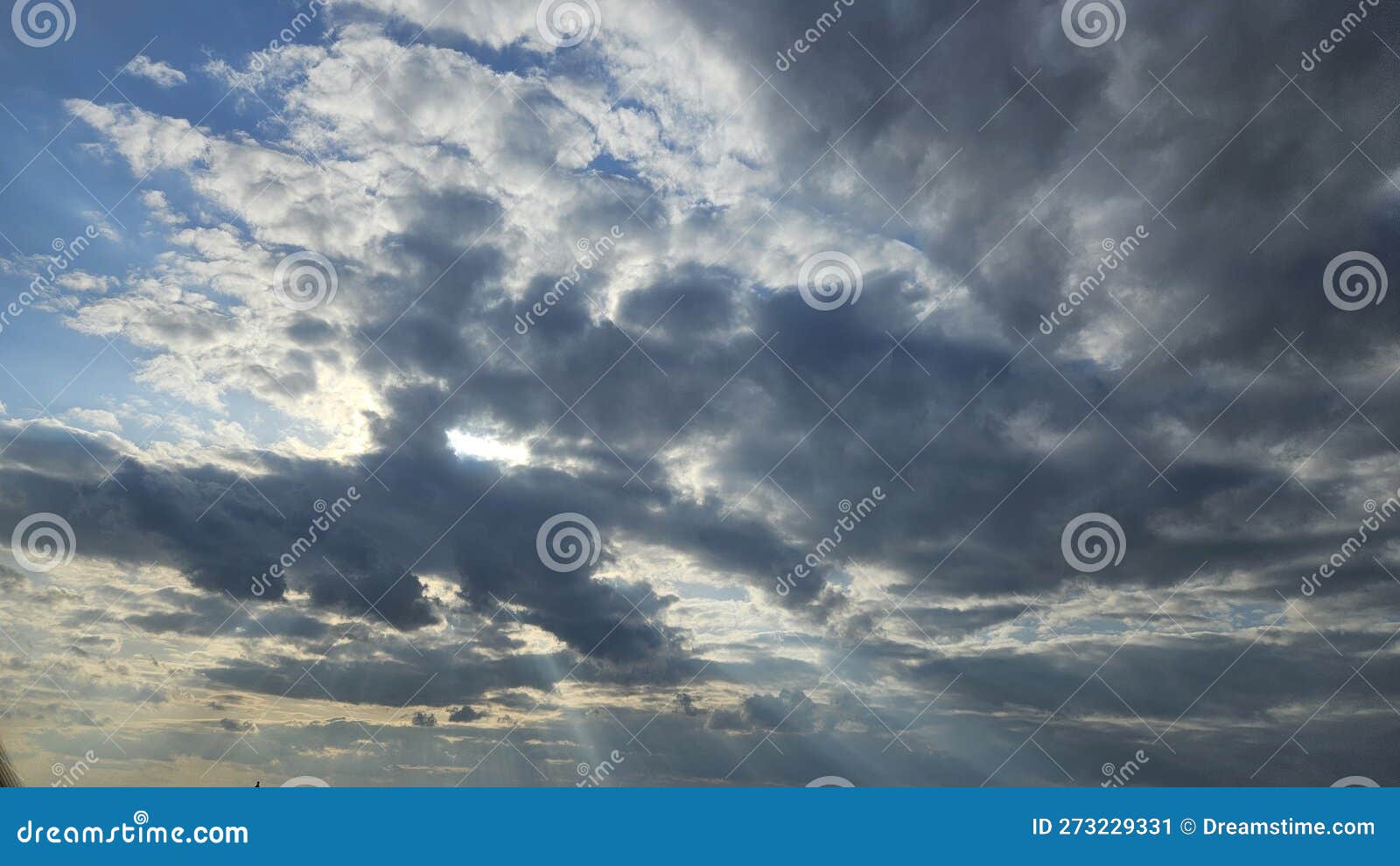 Beams of Light Shining through the Clouds Stock Image - Image of ...