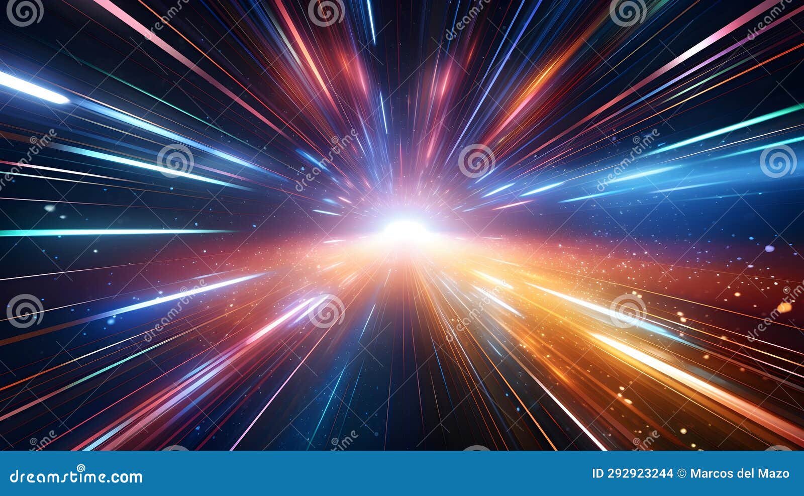 Beams of Lights Wallpaper. Hyperspace and Fast Speed Stock Illustration ...