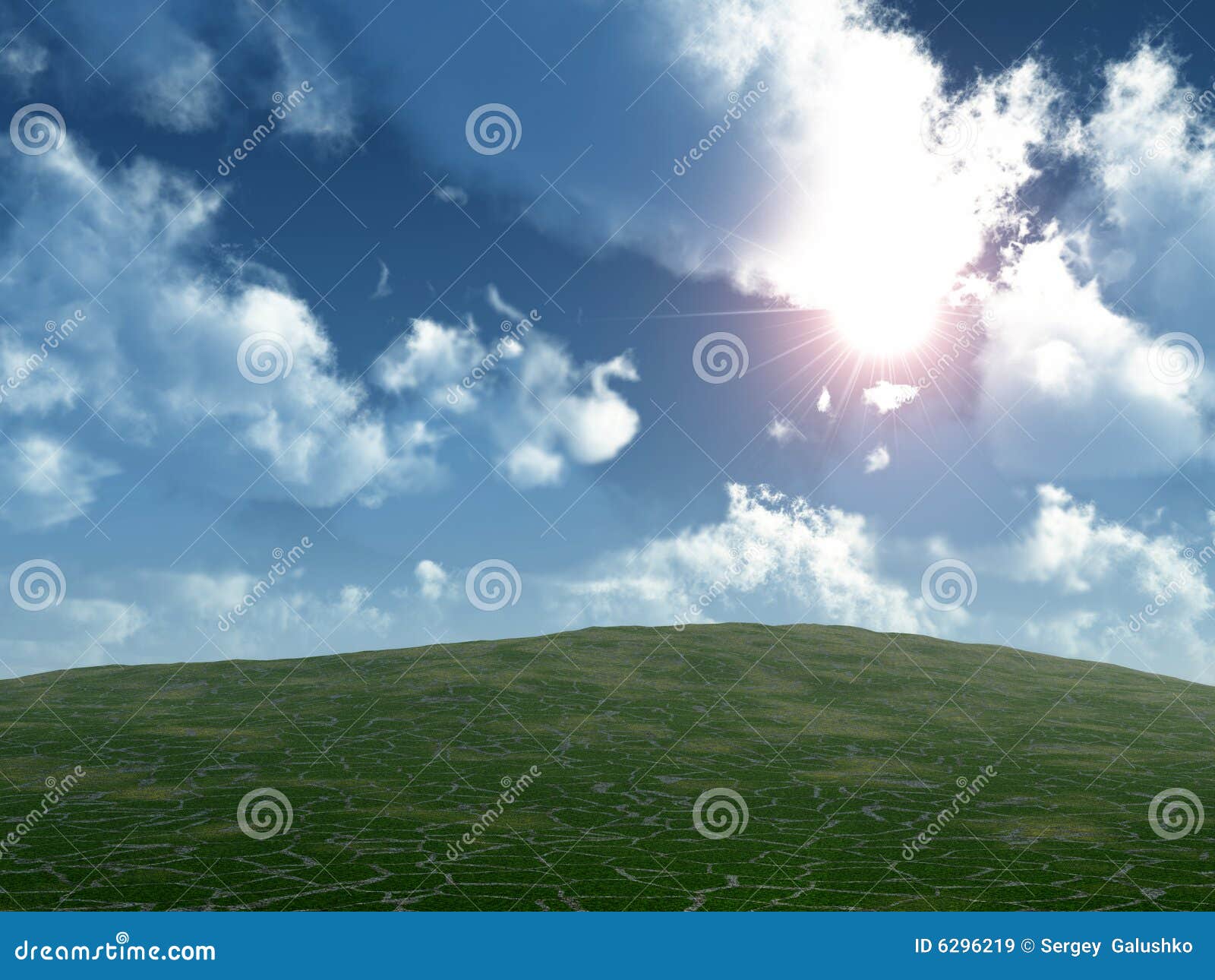 Beams of the sun and land stock image. Image of clear - 6296219