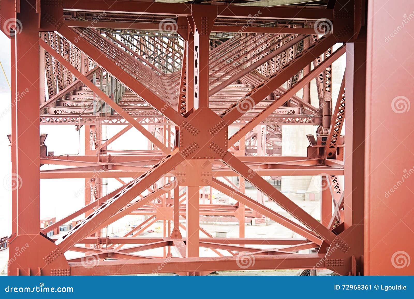 Beams and supports stock image. Image of beneath, landmark - 72968361