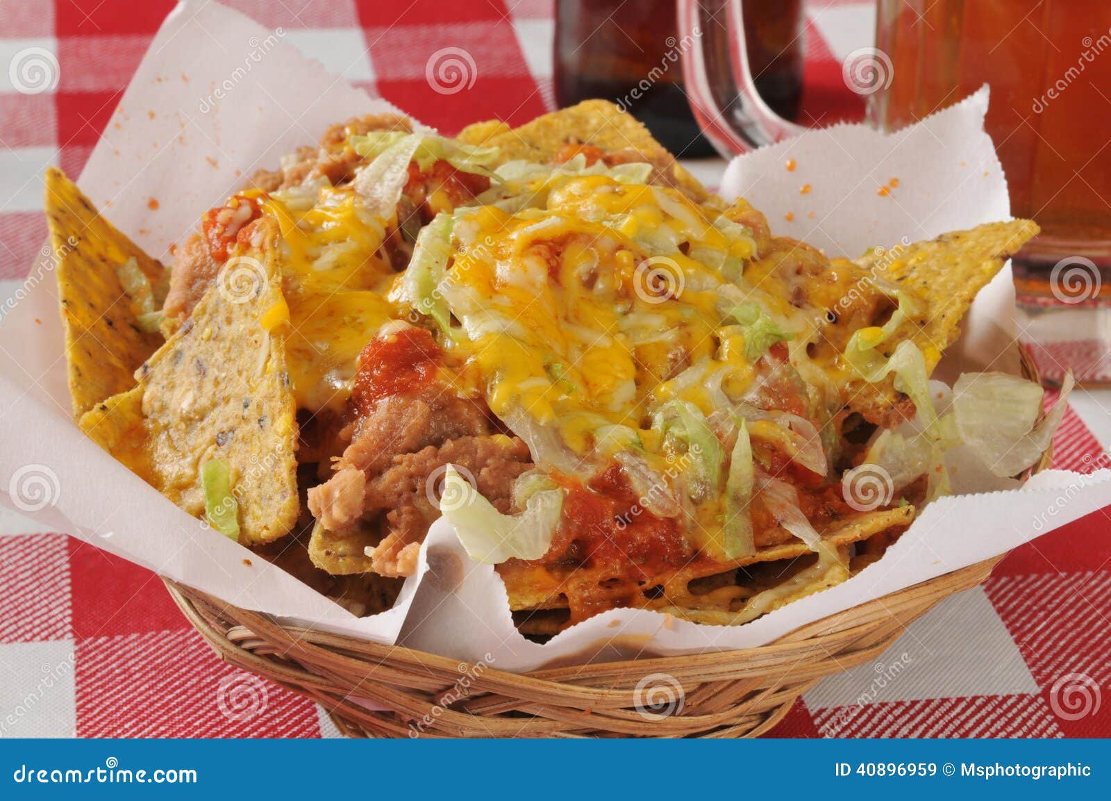 Bean and cheese nachos stock image. Image of nachos, jack - 40896959