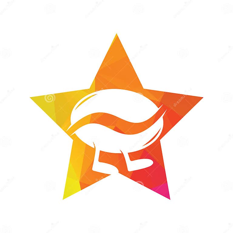 Bean Coffee Running Logo Design Stock Illustration - Illustration of ...