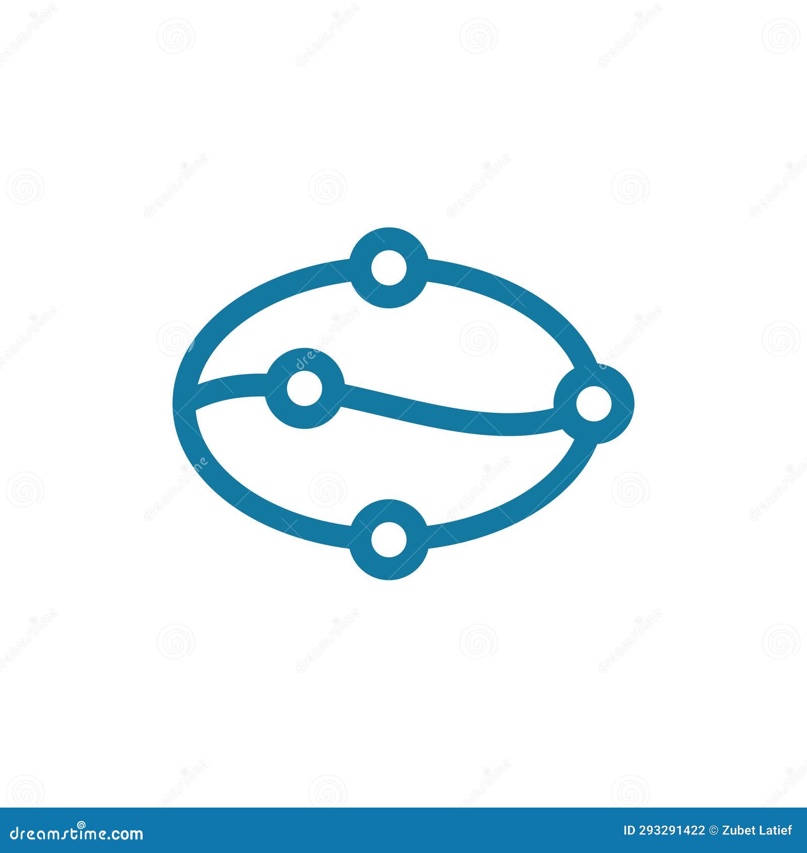 Bean Coffee Tech Line Simple Logo Stock Illustration - Illustration of ...