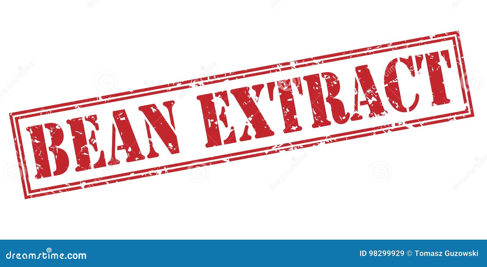Bean extract red stamp stock illustration. Illustration of label - 98299929