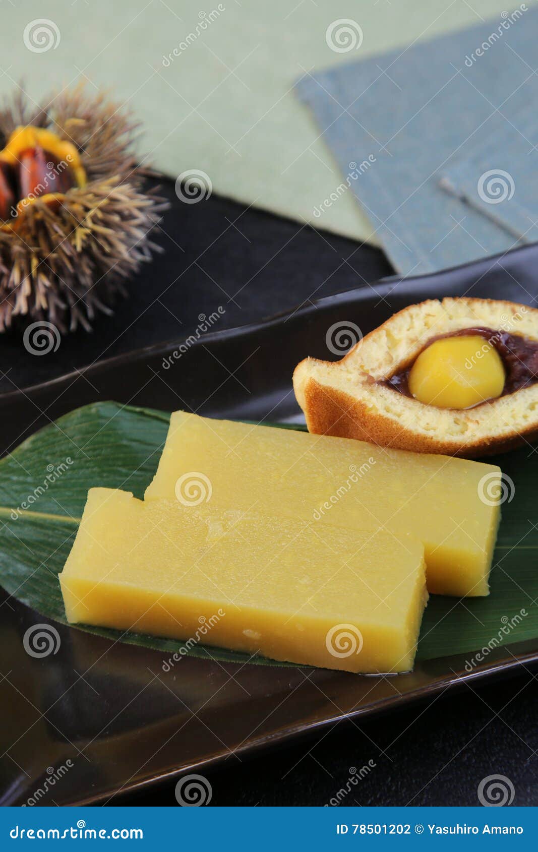 Bean jelly of the chestnut stock photo. Image of yokan - 78501202