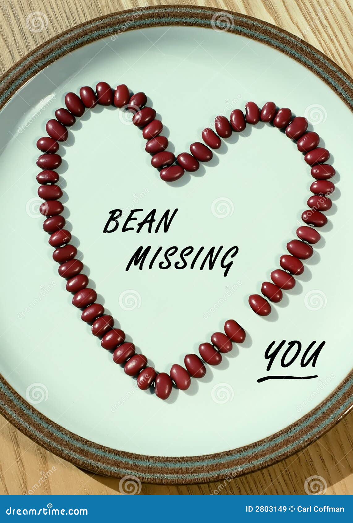 Bean Missing You A1 stock image. Image of white, missing - 2803149