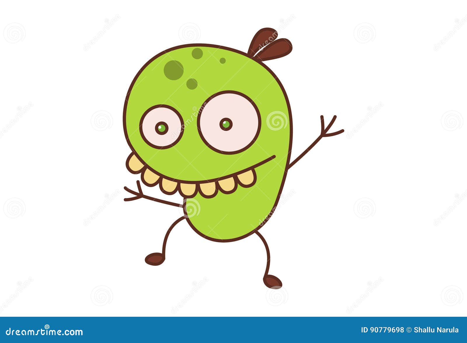 Bean Monster illustration stock. Illustration du animal - 90779698