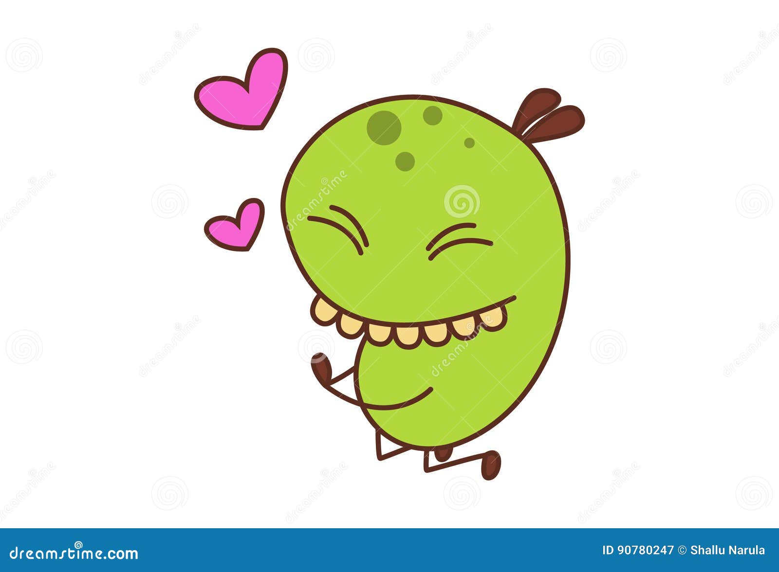 Bean Monster stock de ilustración. Ilustración de lindo - 90780247