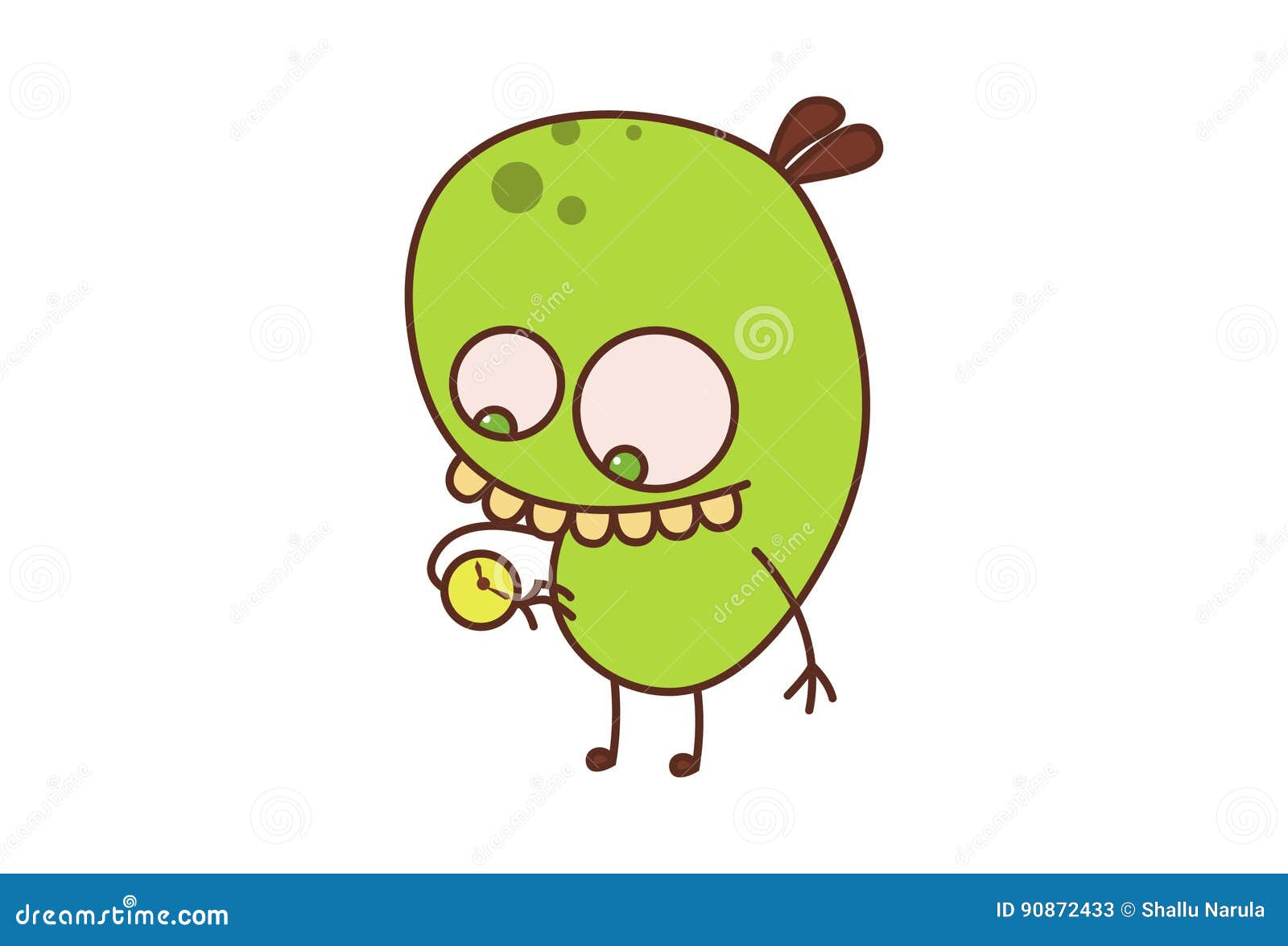 Bean Monster stock illustration. Illustration of graphic - 90872433