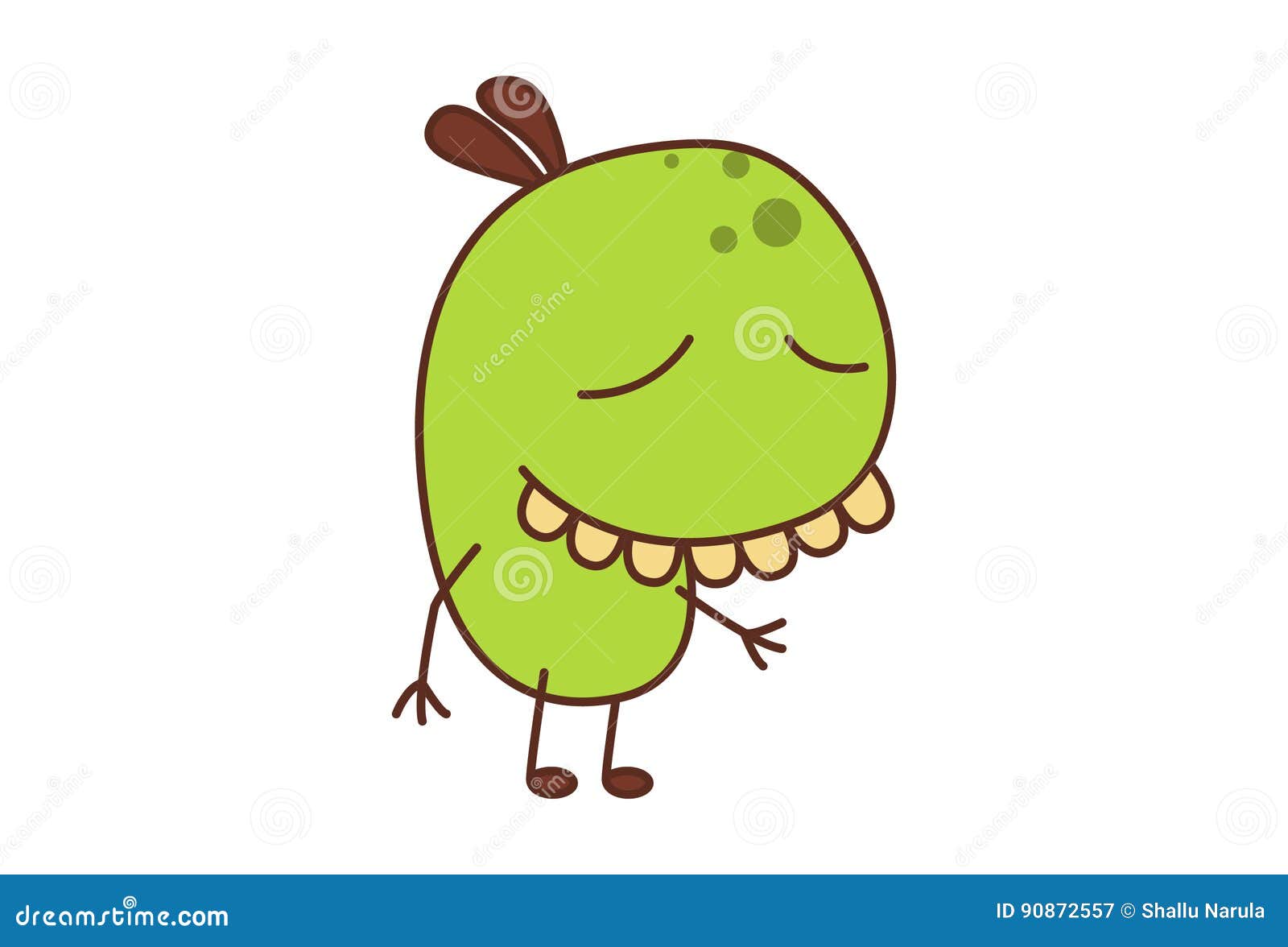 Bean Monster stock illustration. Illustration of graphic - 90872557