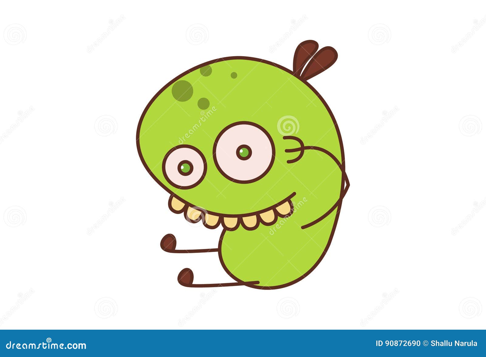 Bean Monster stock illustration. Illustration of graphic - 90872690