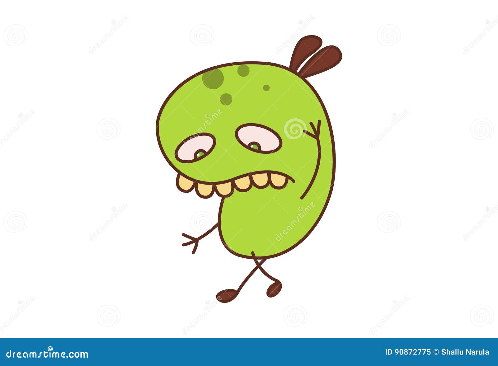 Bean Monster stock illustration. Illustration of graphic - 90872775