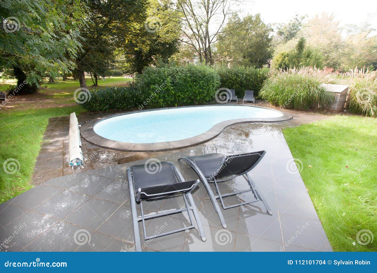 Bean Pool in Home House Garden Stock Photo - Image of house, swimming ...