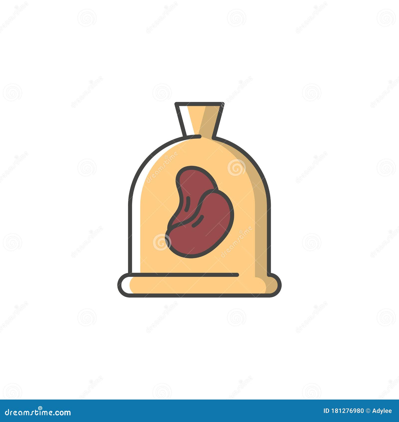 Bean Sack Vector Icon Symbol Isolated on White Background Stock Vector ...