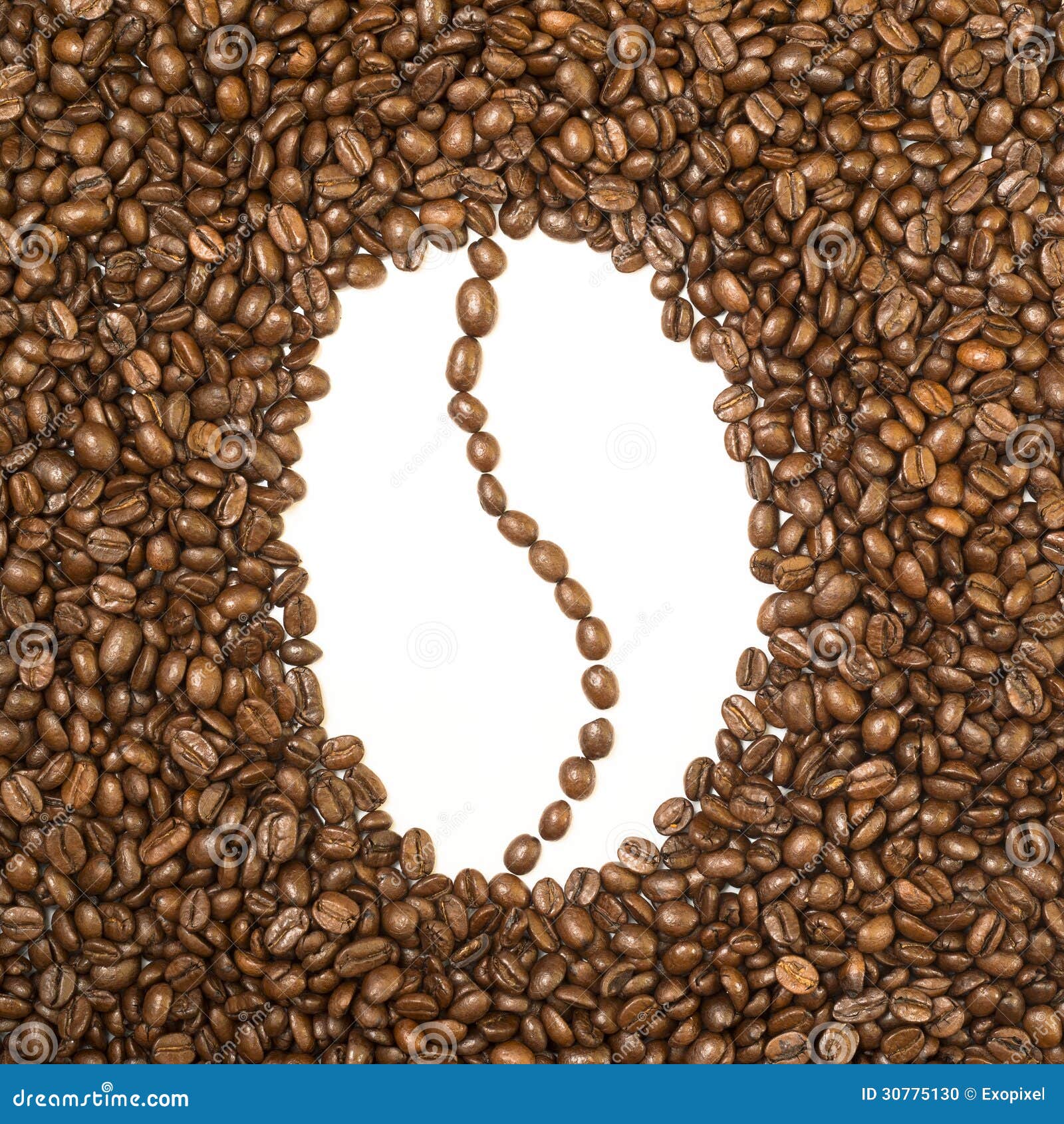 Bean Shaped Frame Made of Coffee Beans Stock Photo - Image of arabic ...