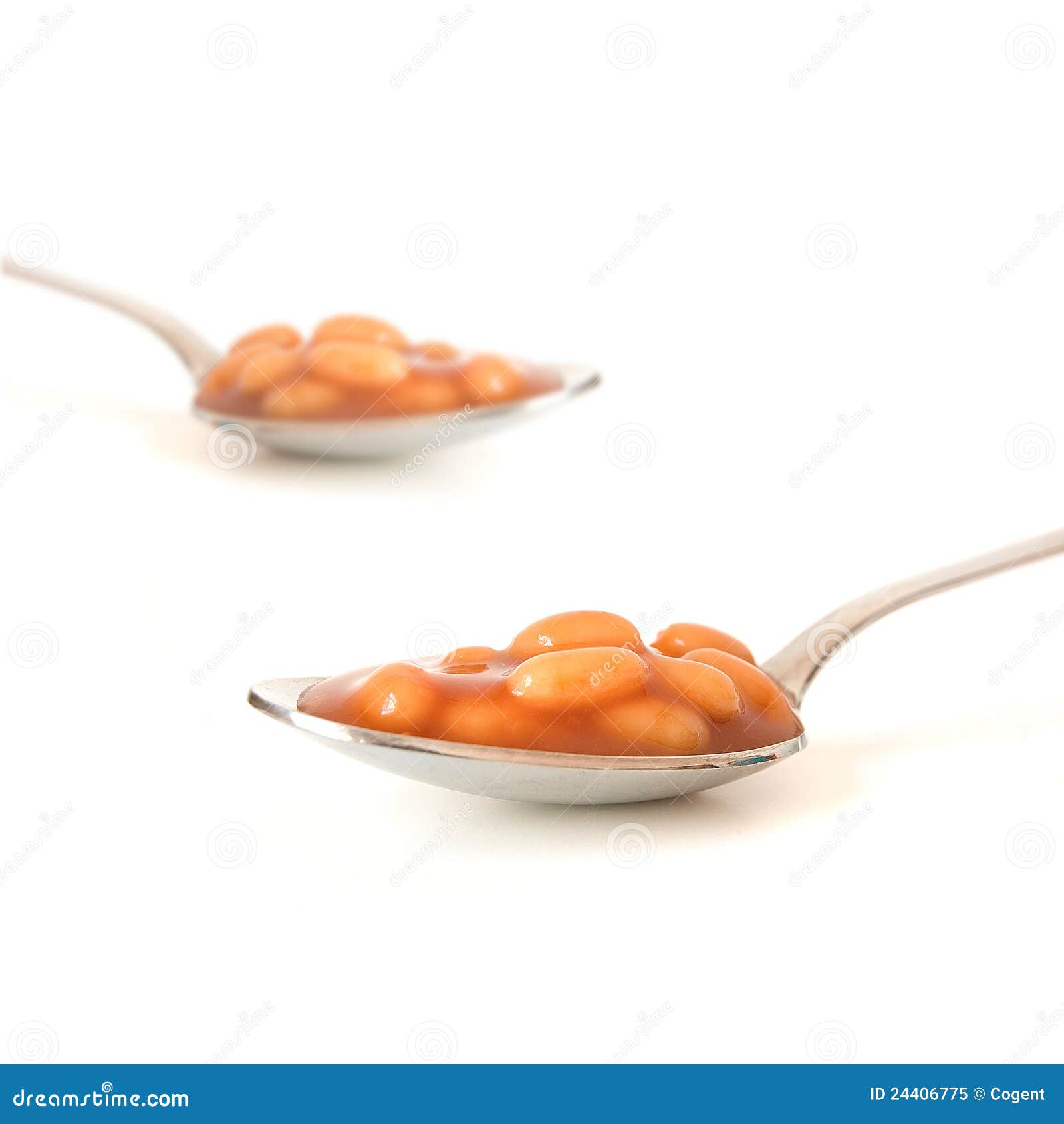 Bean Spoons stock image. Image of ketchup, baked, snack - 24406775