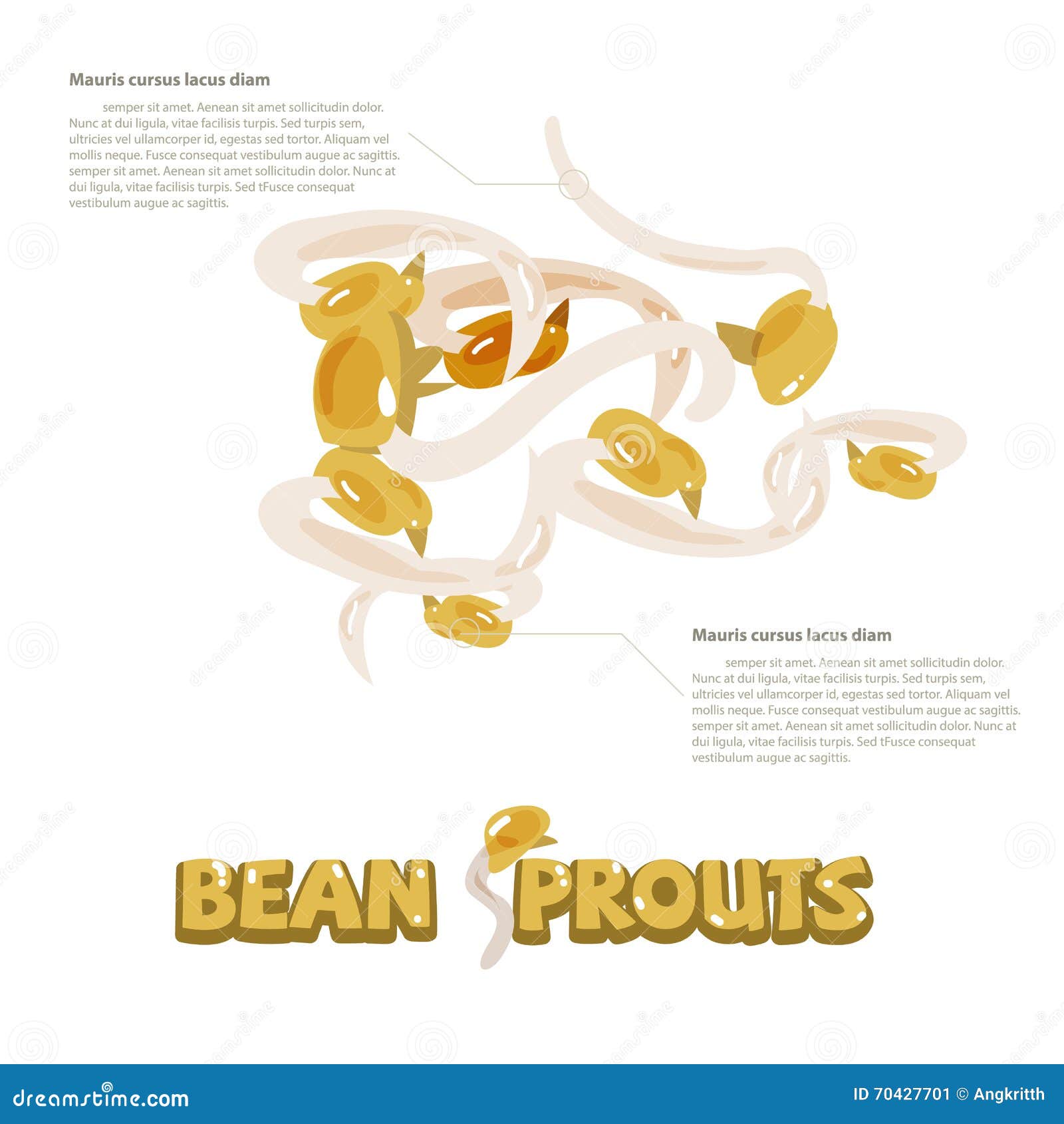 Bean Sprouts with Typographic Design - Stock Illustration ...