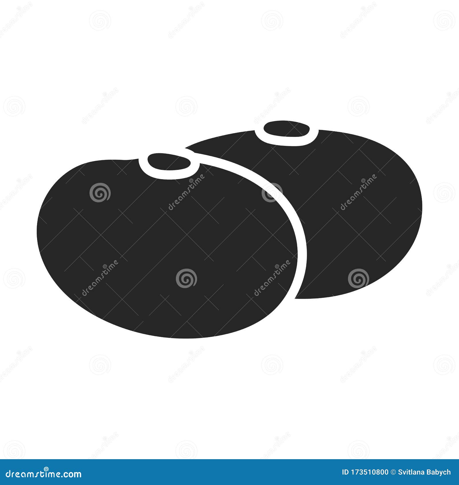 Bean Vector Icon.Black Vector Icon Isolated on White Background Bean ...