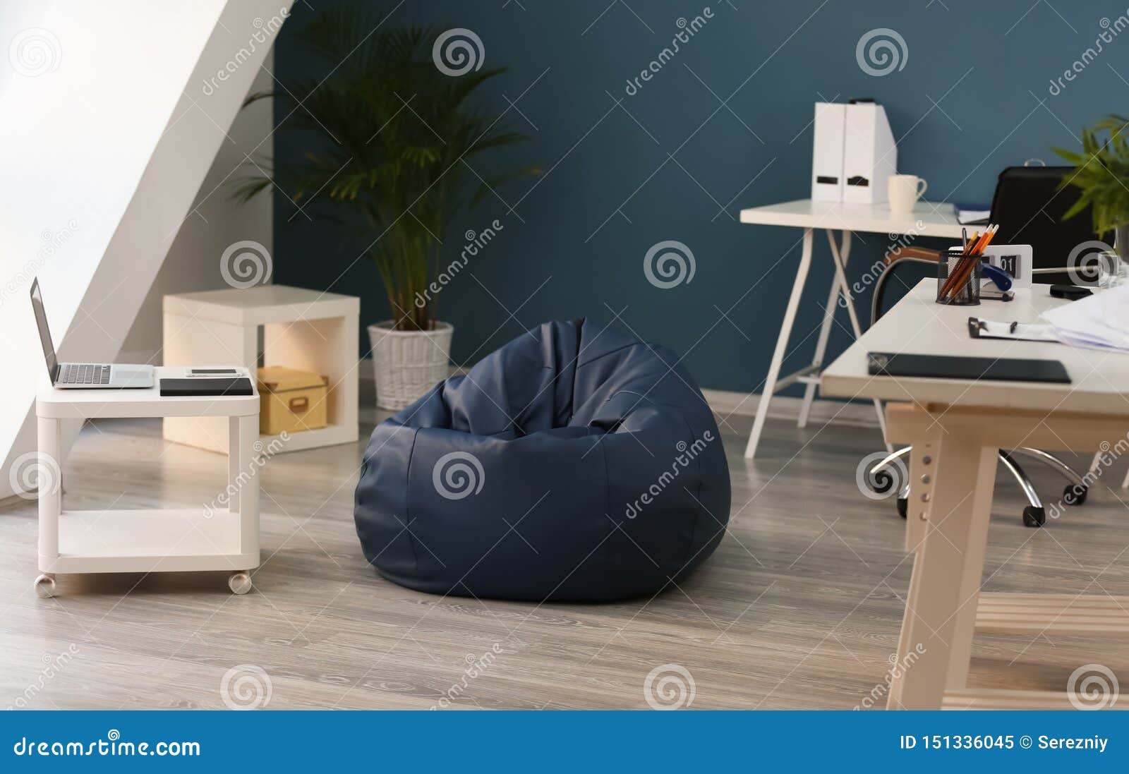 Beanbag Chair in Interior of Office Stock Image - Image of chair ...