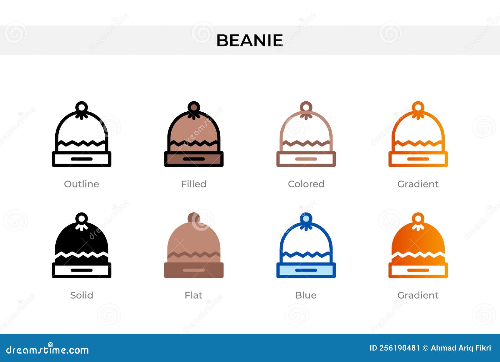 Beanie Icon in Different Style. Beanie Vector Icons Designed in Outline ...