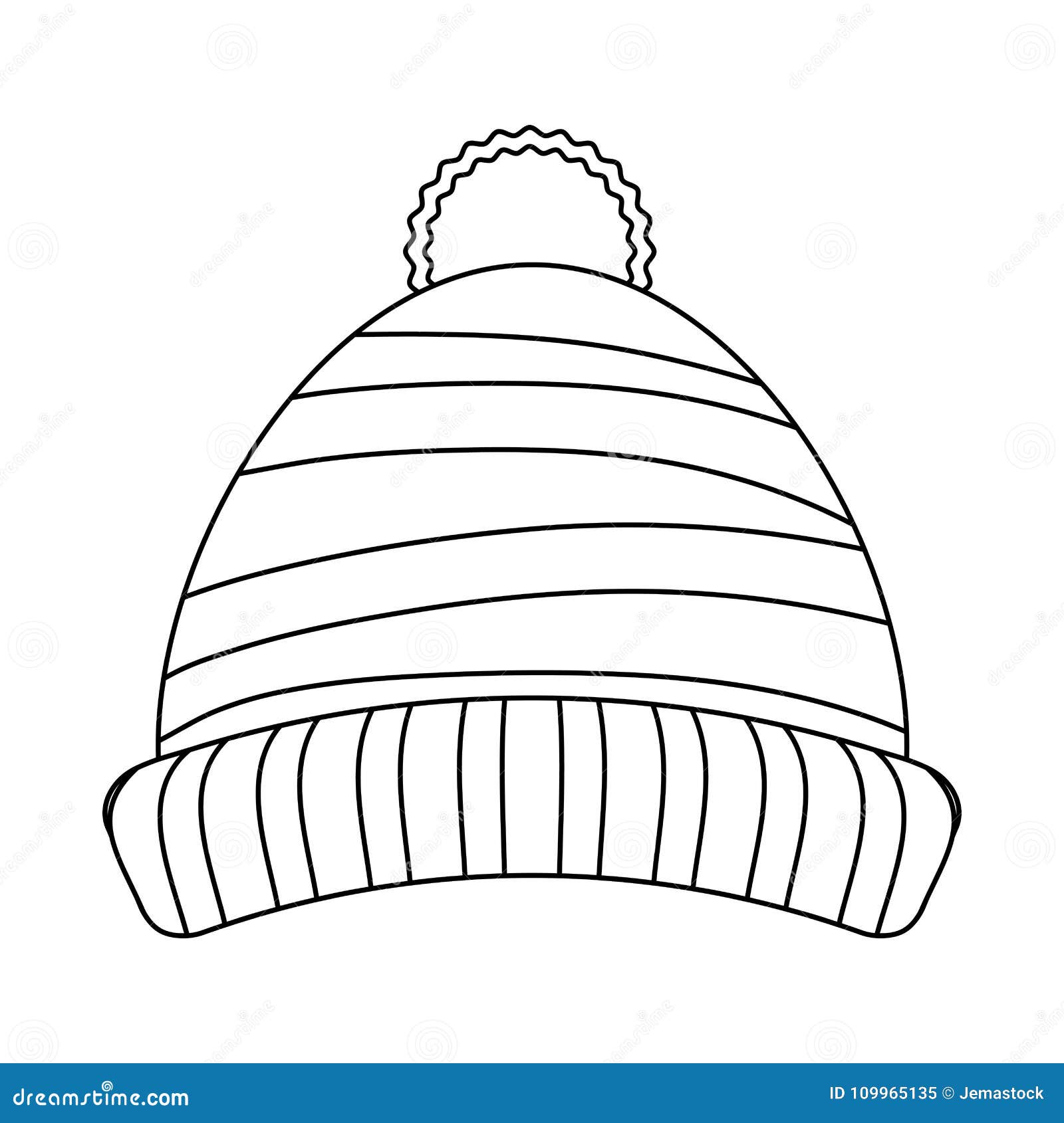 Beanie winter hat stock vector. Illustration of season - 109965135