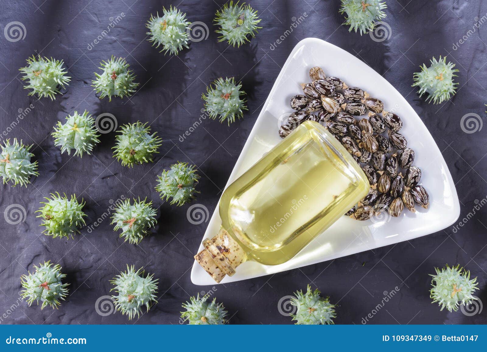 Beans and castor oil stock image. Image of natural, medicine - 109347349