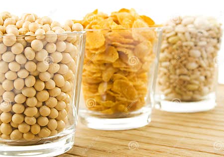Beans and flakes stock image. Image of healthy, soya, soybean - 6119025