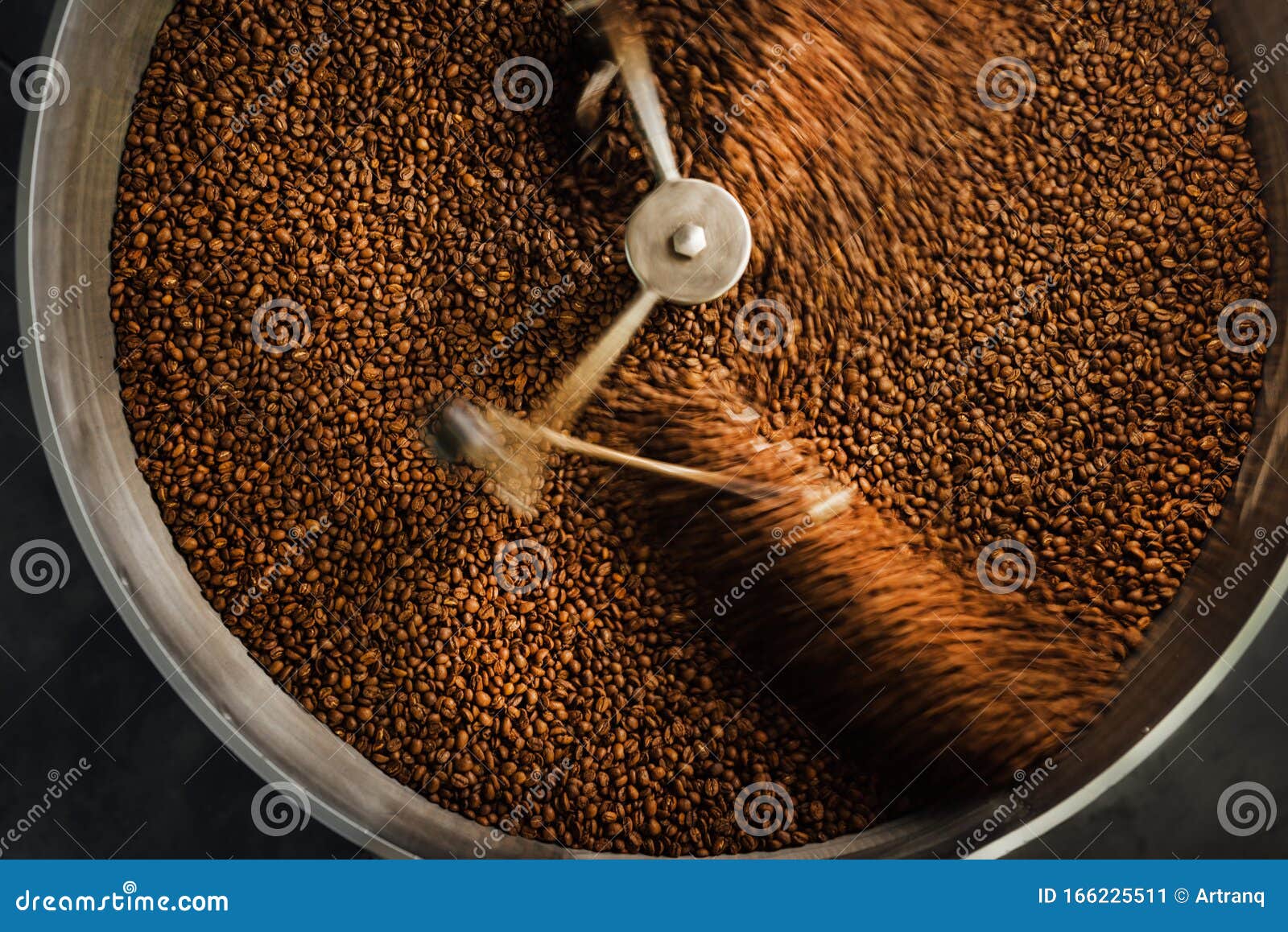 Beans in a Moving Coffee Cooling Mixer Stock Image - Image of machinery ...
