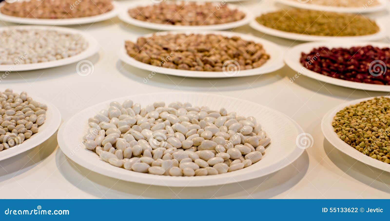 Beans on plates stock photo. Image of macrobiotic, close - 55133622