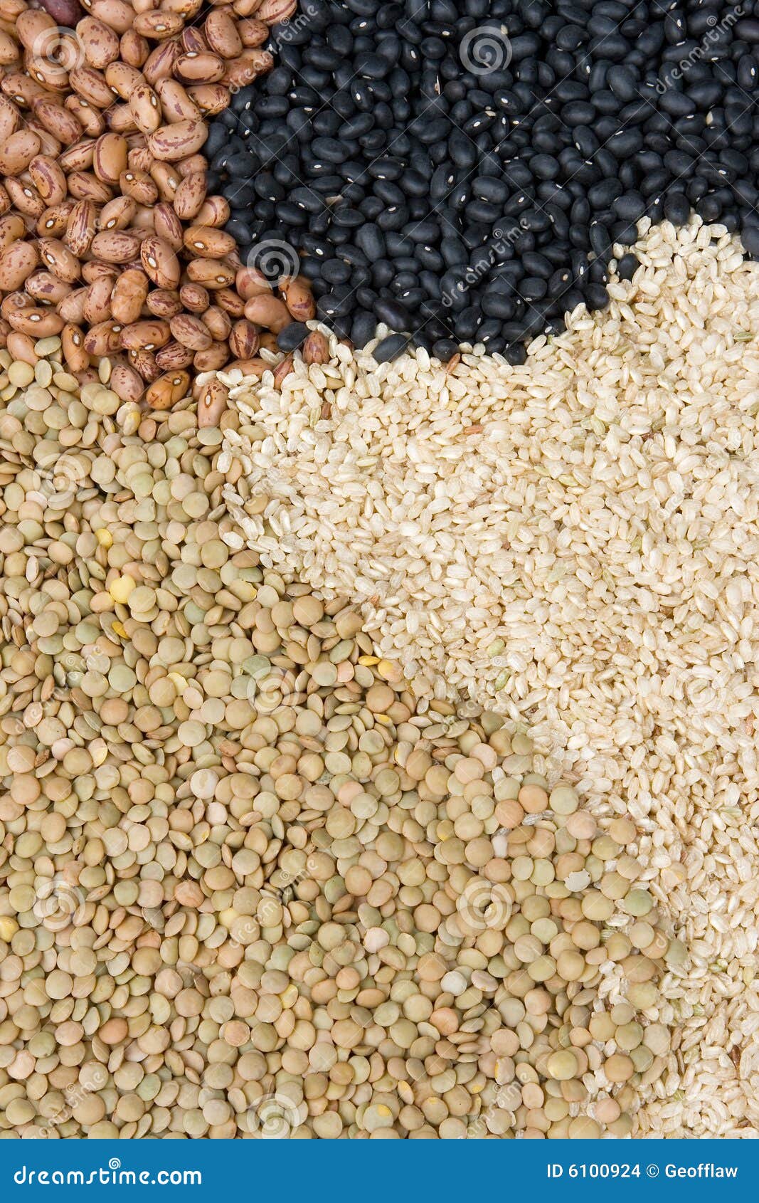 Beans Rice and Lentils As a Background Pattern Stock Photo - Image of ...