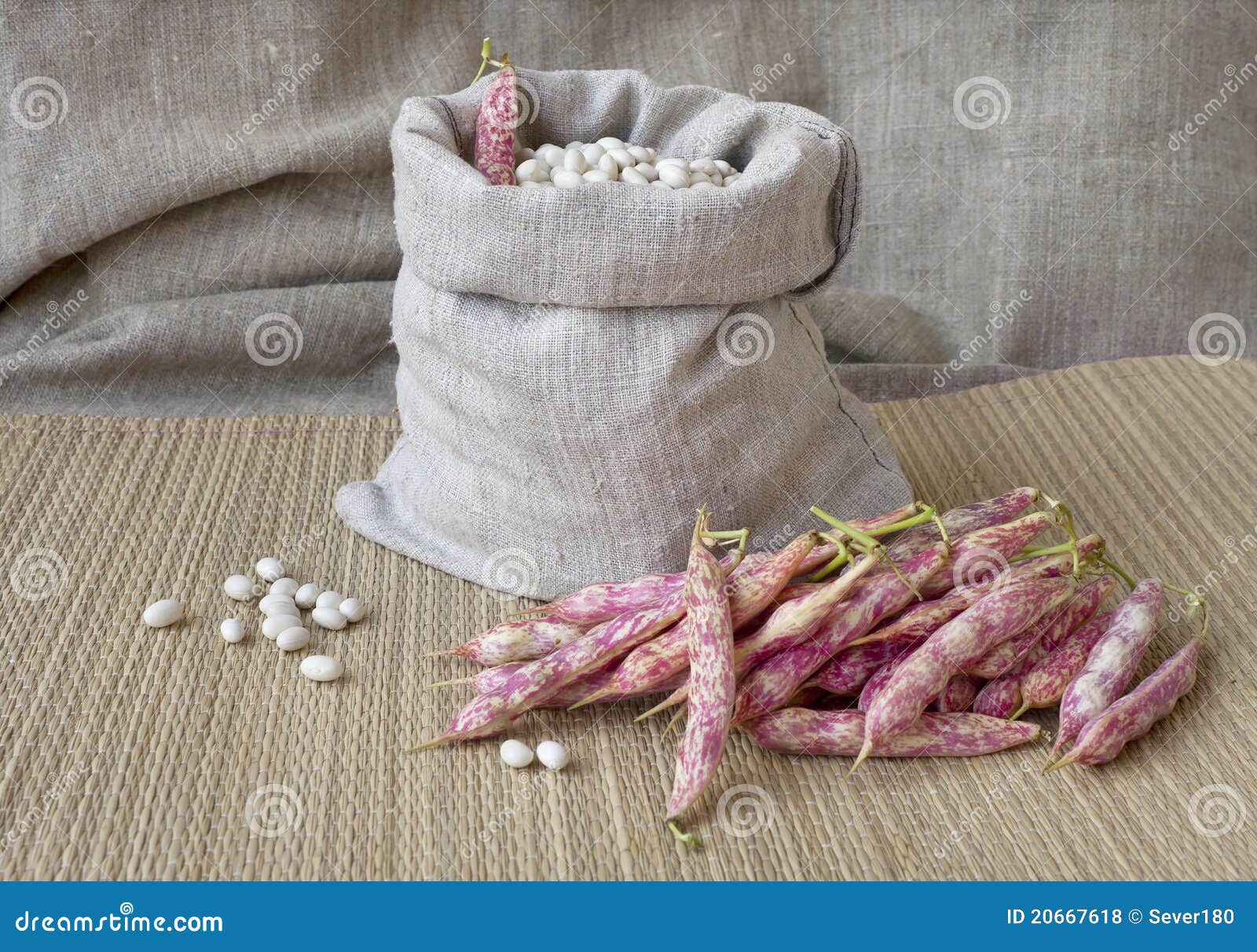Beans in the sack stock photo. Image of seed, ingredient - 20667618