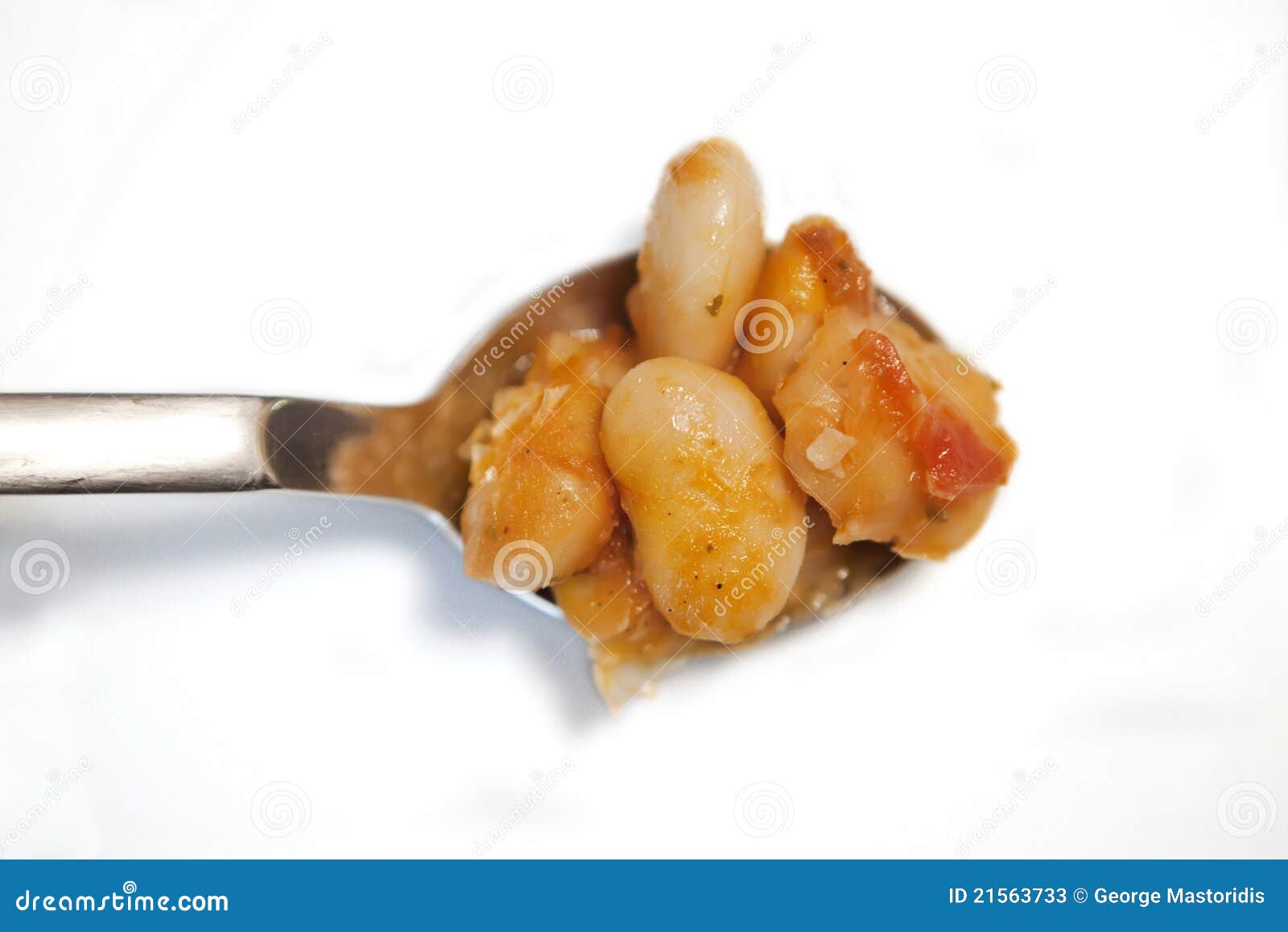 Beans on a spoon stock image. Image of onions, tomatoes - 21563733